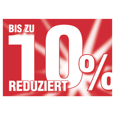 Plakatkarton Bis zu 10 % reduziert - Plakate mit Prozentzahlen Plakate ...
